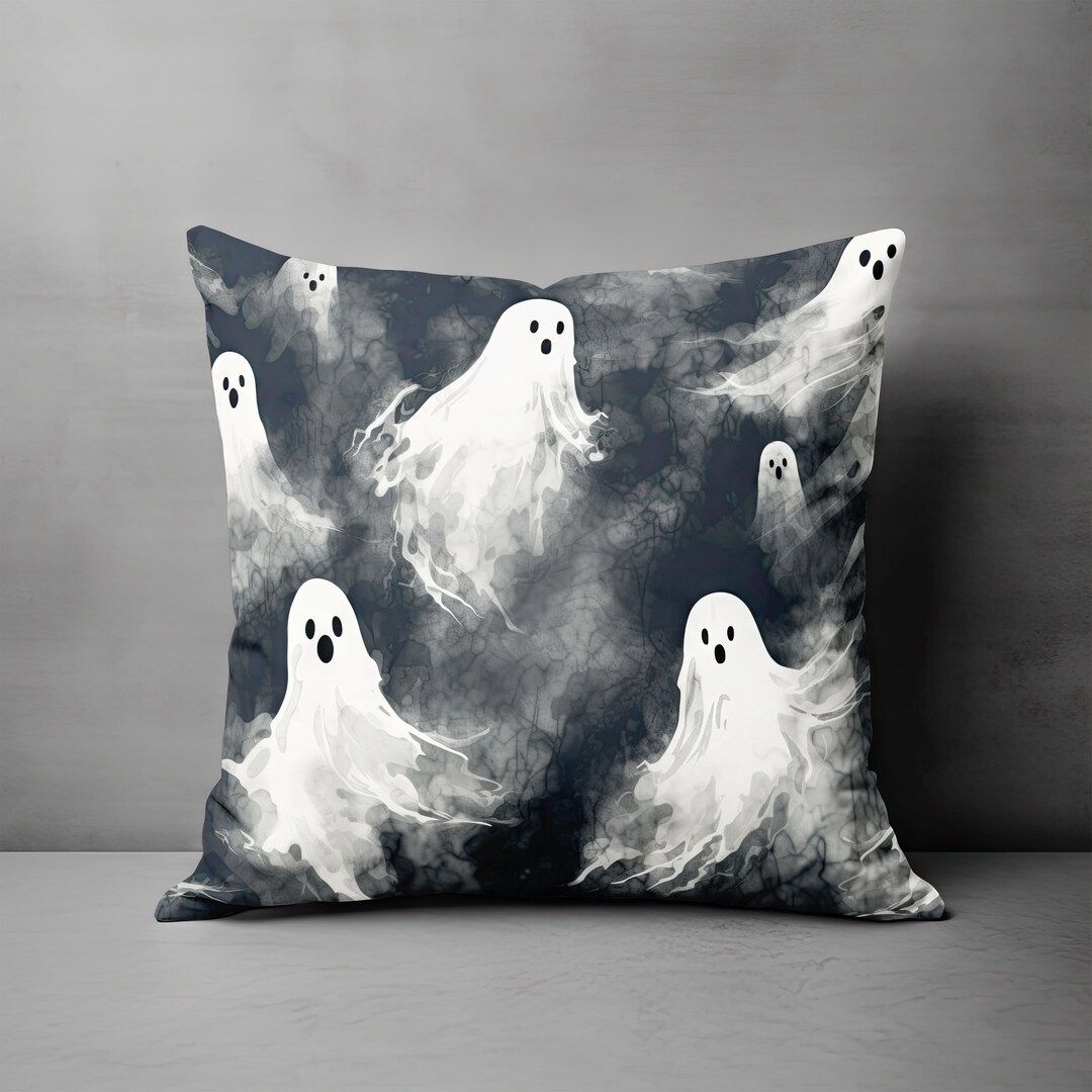 Ghosts Halloween Pillow, Halloween Throw Pillow, Ghost Pillow Cover ...