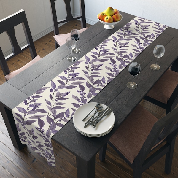 Purple Table Runner - Etsy