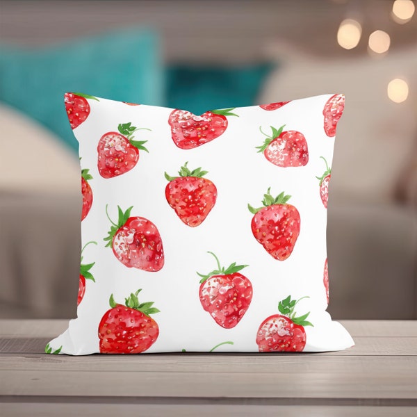 Strawberry Pillow - Etsy