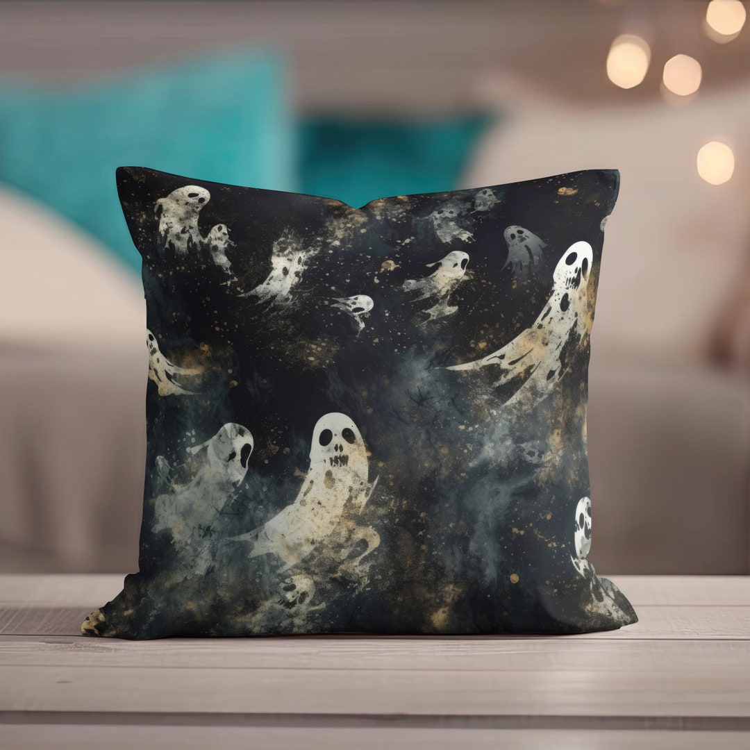 Ghosts Halloween Pillow, Halloween Throw Pillow, Ghosts Pillow Cover ...
