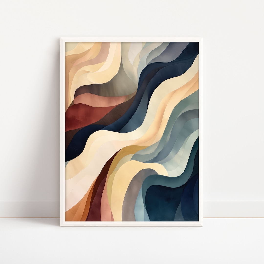 Abstract Printable Wall Art, Digital Download Art Print, Geometric ...
