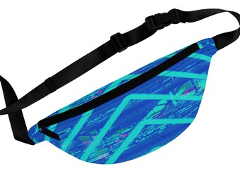 Fanny Pack With Blue Scale Pattern - Etsy