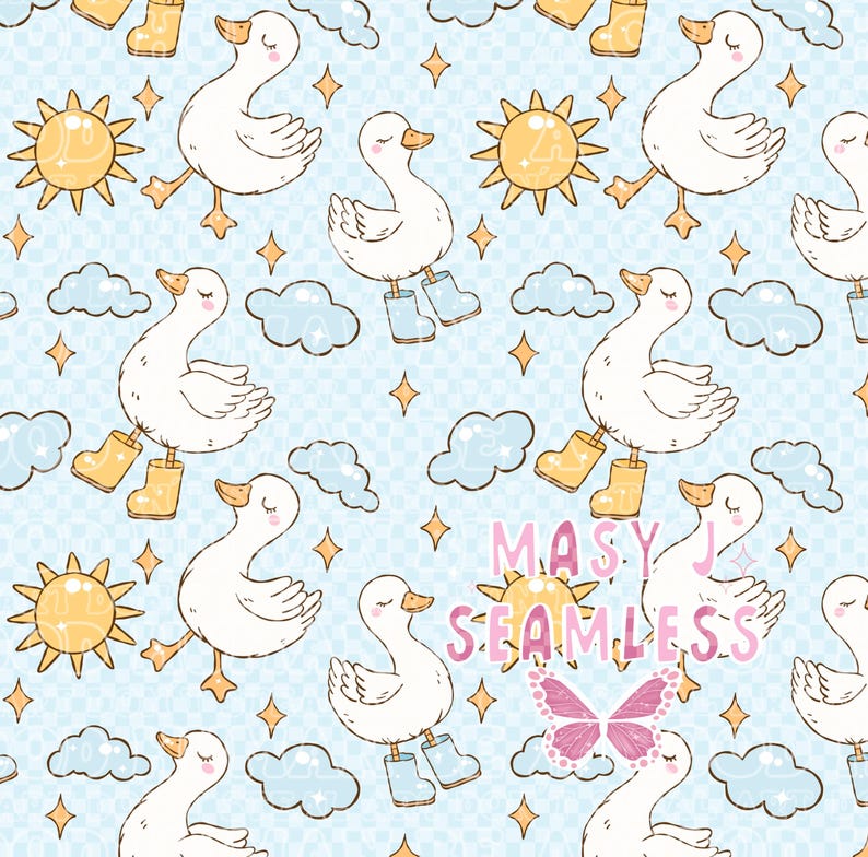 Silly Goose Boy Seamless PNG Bundle Sublimation Background Digital ...