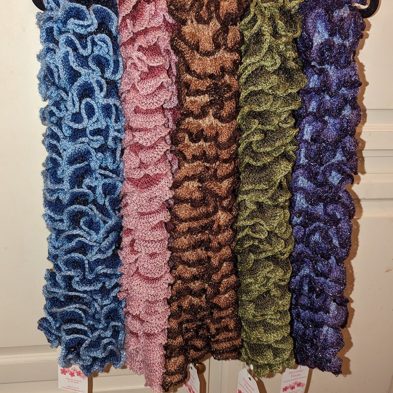 Crochet Ruffle Scarf - Etsy