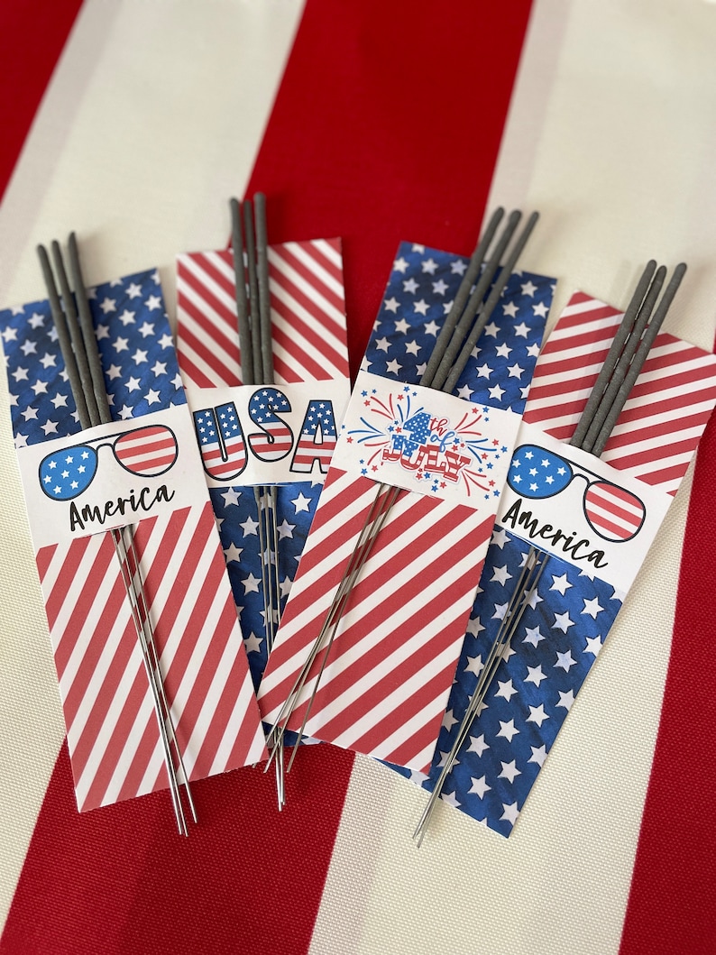 Sparkler Glowstick 4th July Printable, Firework Printable, Independence ...