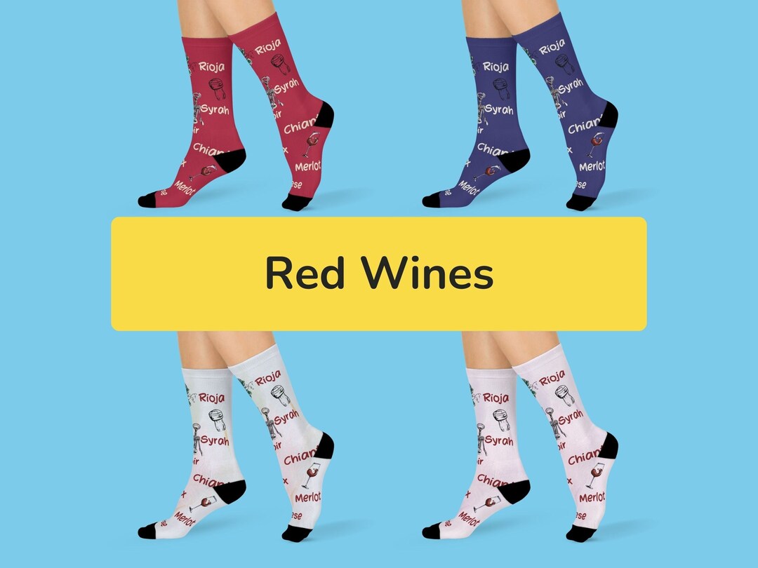 Red Wine Novelty Socks for Wine Lover Gifts, Wine Socks for Men & Women, One Size - Etsy
