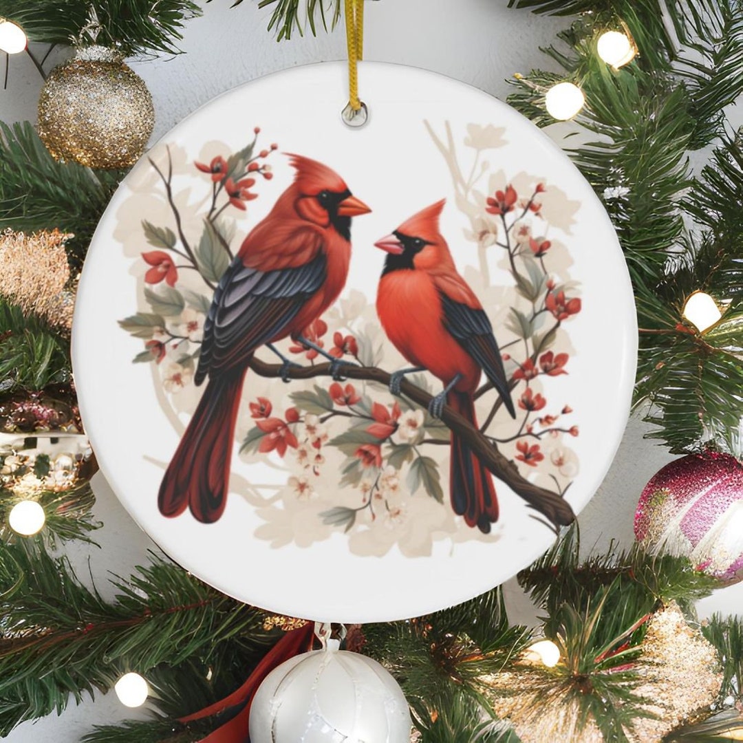 Cardinals Birds, Cardinal Ornament, Red Cardinal Christmas Ornaments ...