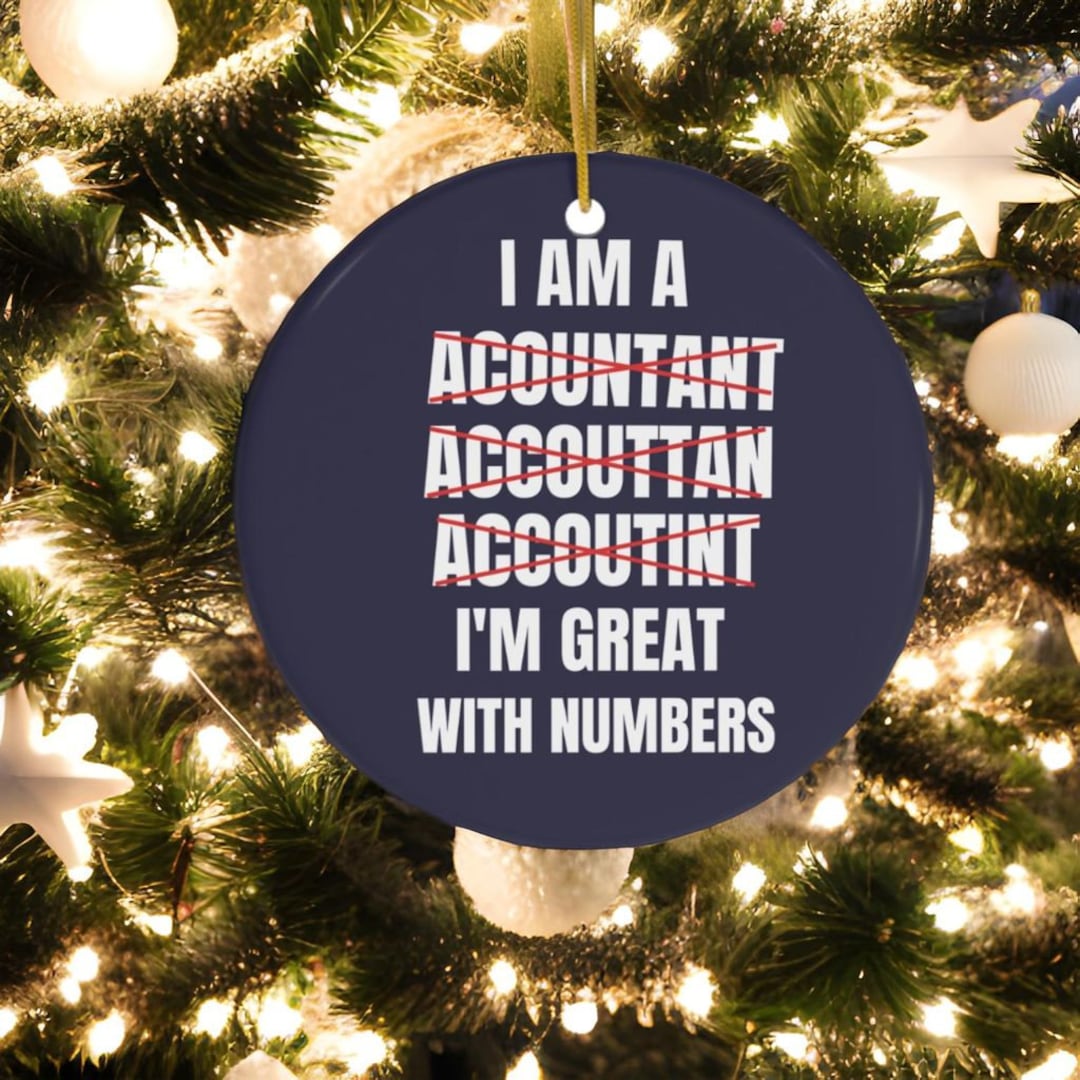 Accountant Ornament, Accounting Gift, Funny Bookkeeper Ornament ...