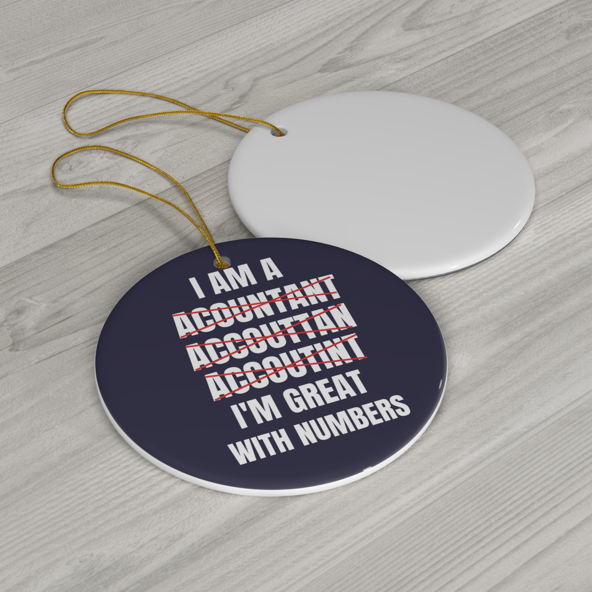 Accountant Ornament, Accounting Gift, Funny Bookkeeper Ornament ...