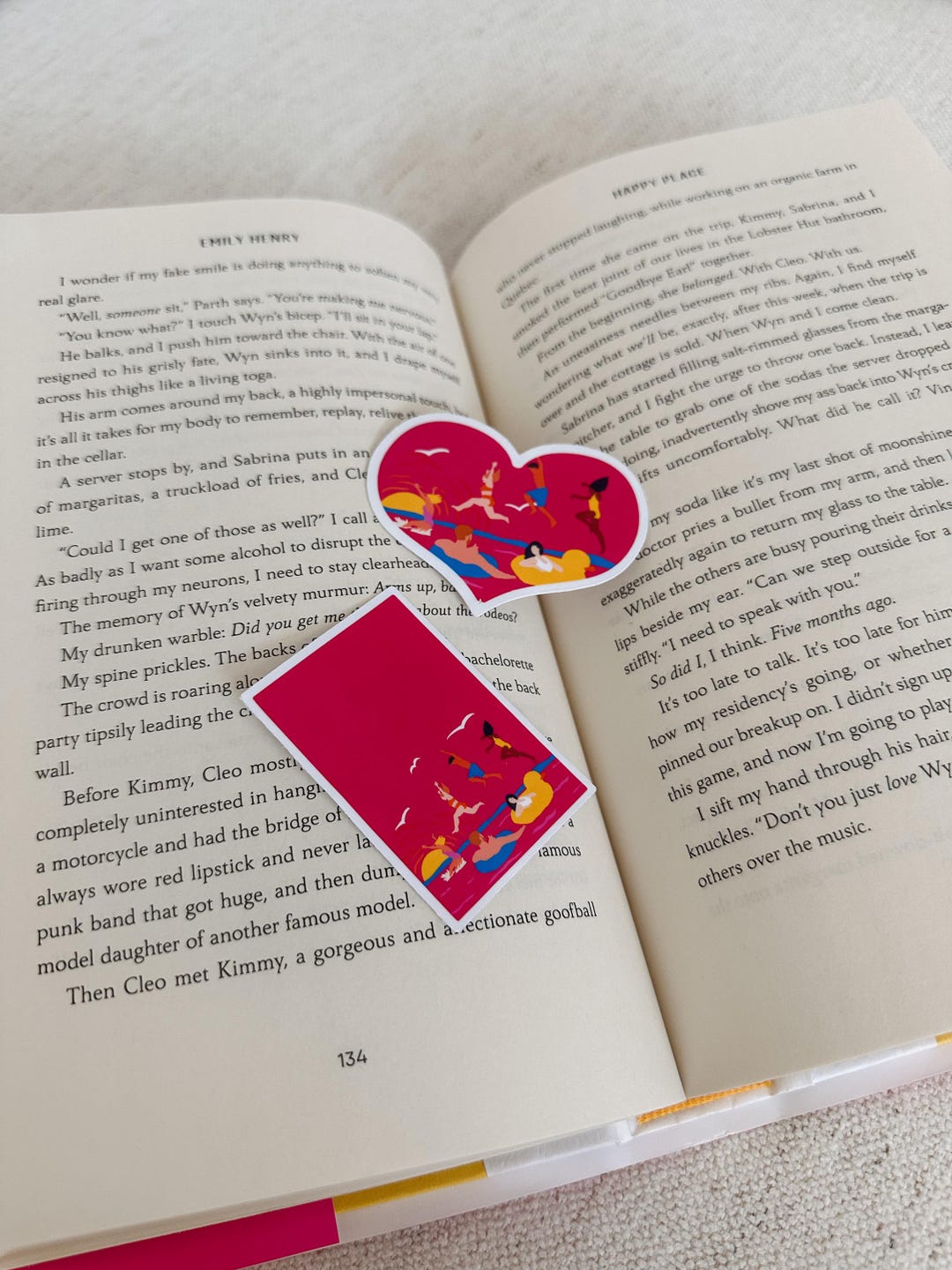 Happy Place Sticker Bookish Sticker Glossy or Matte Waterproof Sticker ...