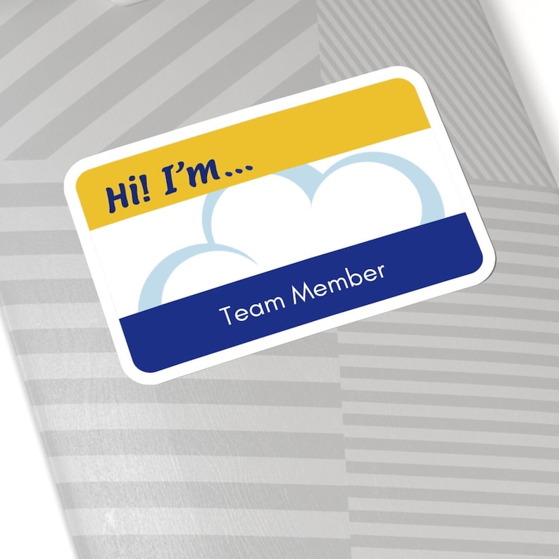 Superstore Blank Name Tag Sticker, Cloud9 Name Badge Costume, Cloud 9 ...