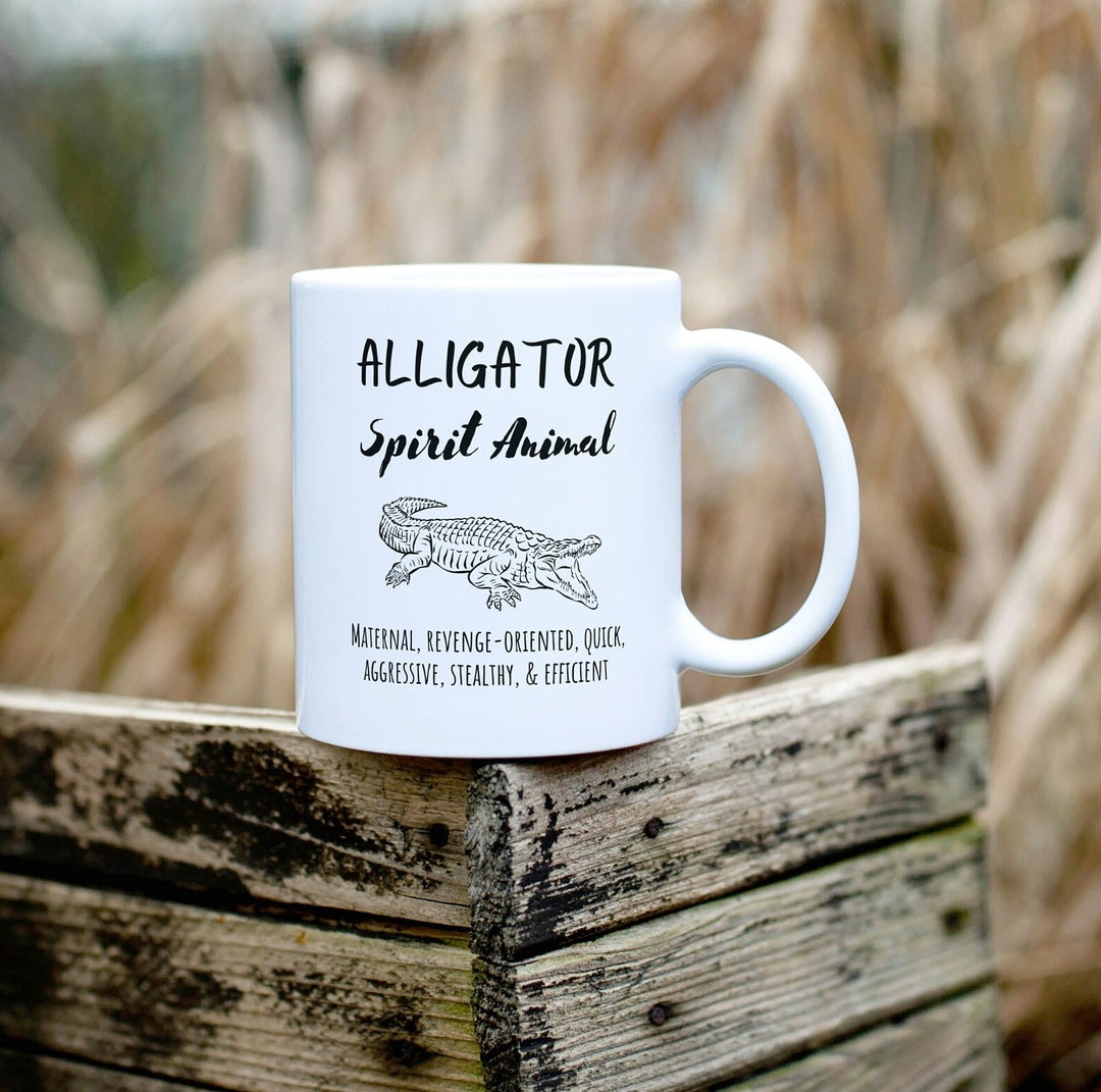 Alligator Spirit Animal Gift Idea, 11 or 15 Oz Ceramic Mug, Alligator ...