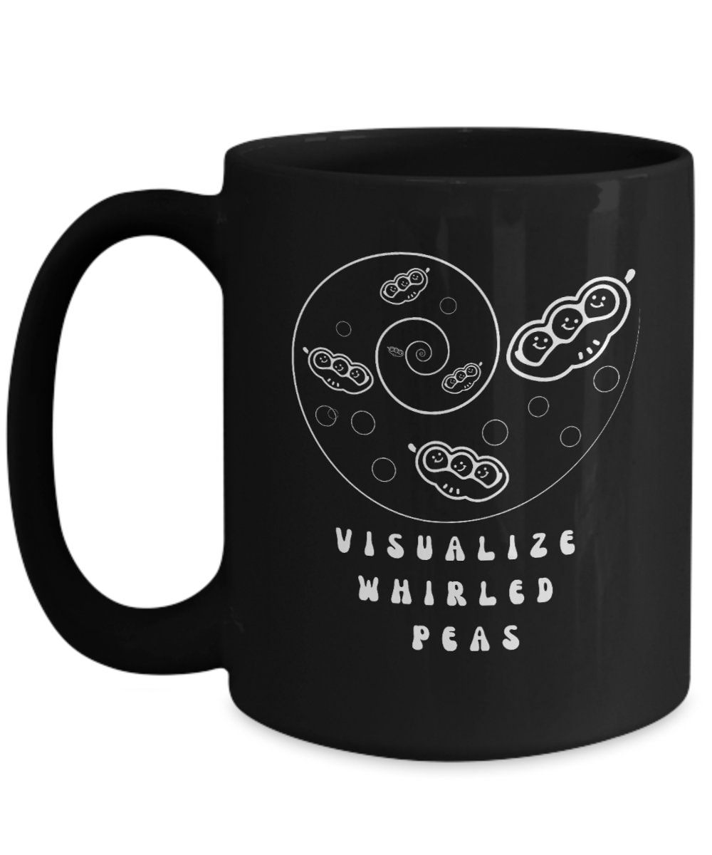Visualize Whirled Peas 11 or 15 Oz Ceramic Mug Cute Gift for - Etsy
