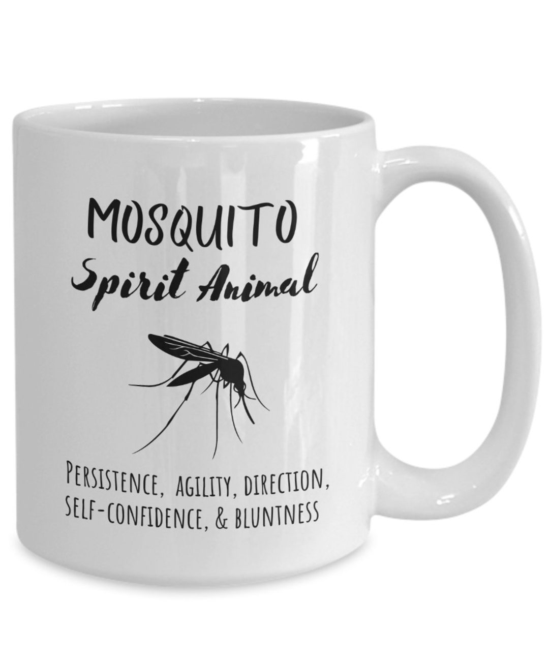 Mosquito Spirit Animal Gift Idea, 11 or 15 Oz Ceramic Mug, Mosquito ...