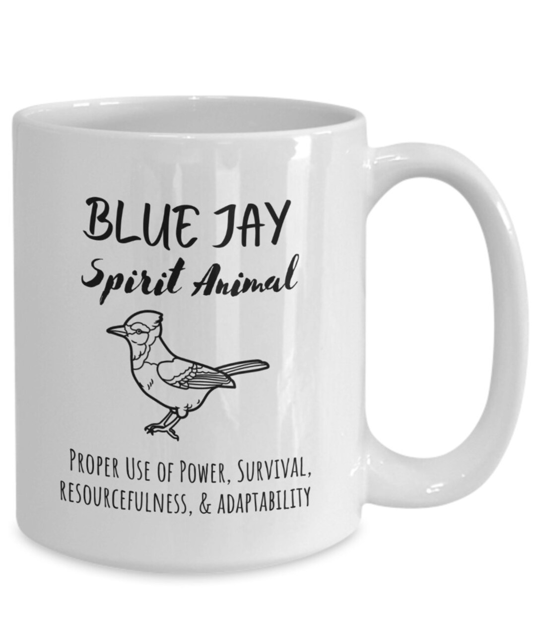Blue Jay Spirit Animal Gift Idea, 11 or 15 Oz Ceramic Mug, Blue Jay ...