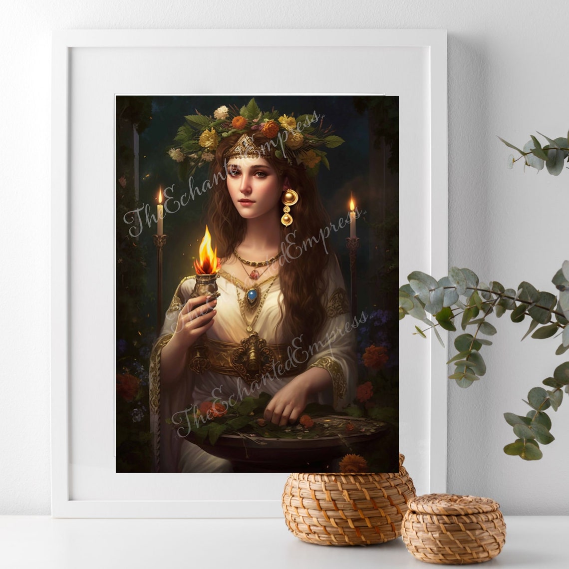 Hestia Greek Goddess of Hearth and Home Printable Art. DIGITAL DOWNLOAD ...