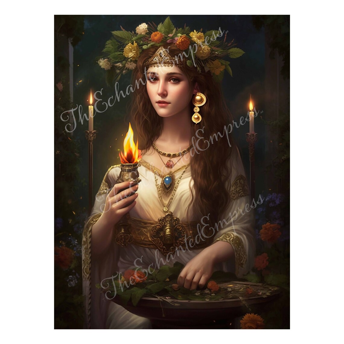 Hestia Greek Goddess of Hearth and Home Printable Art. DIGITAL DOWNLOAD ...