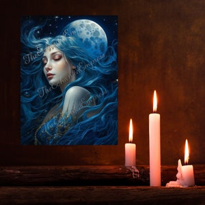 Selene - Goddess of the Moon and Lunar Magic Printable Art | DIGITAL ...