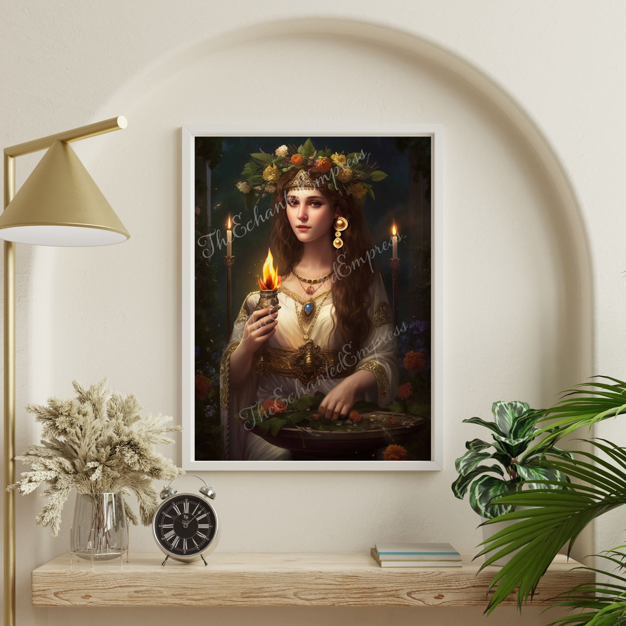 Hestia Greek Goddess of Hearth and Home Printable Art. DIGITAL DOWNLOAD ...