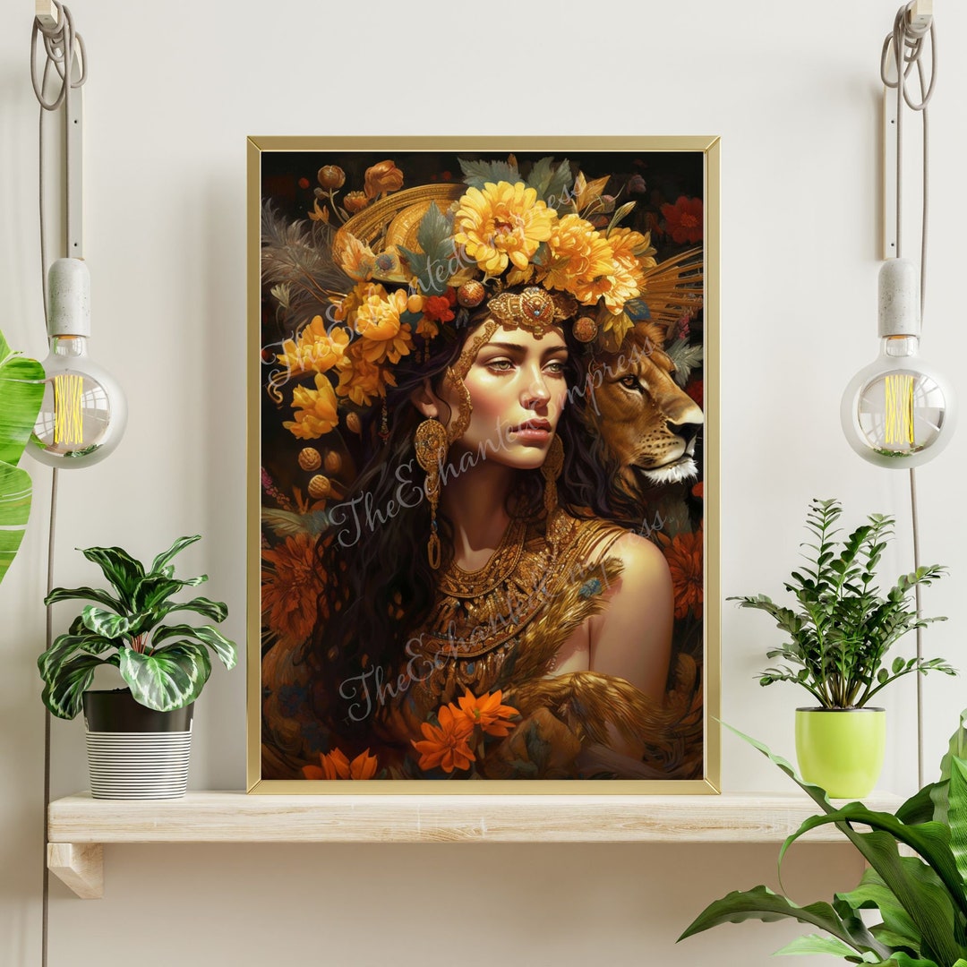 Leo Goddess, Zodiac Goddess of Leo. Printable Art | DIGITAL DOWNLOAD - Etsy