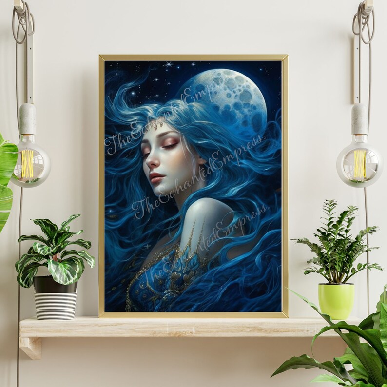 Selene - Goddess of the Moon and Lunar Magic Printable Art | DIGITAL ...