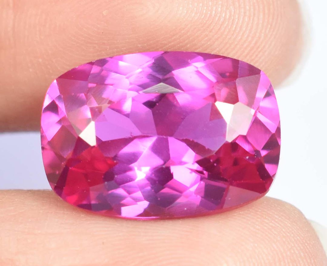 Unheated Mogok Ruby: 13.15 Ct Natural Pink Burma Cushion Cut Gemstone ...