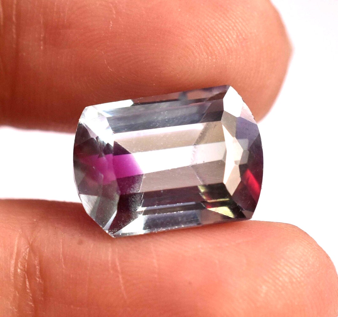 Beautiful 12.65ct Natural Bi-color Pitambari Sapphire Certified Emerald ...