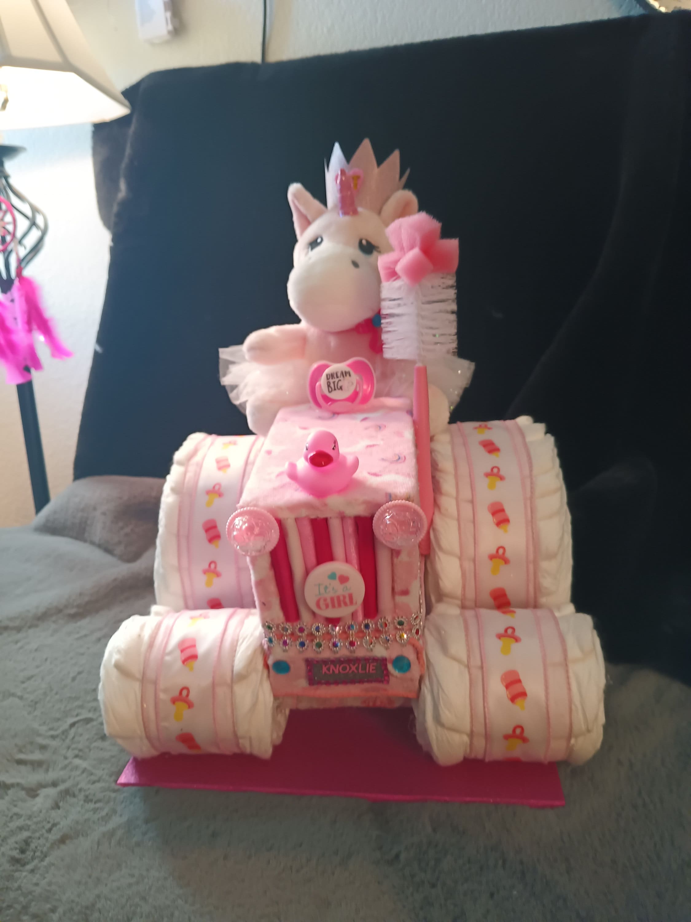 Tractor Diaper Cake - Etsy