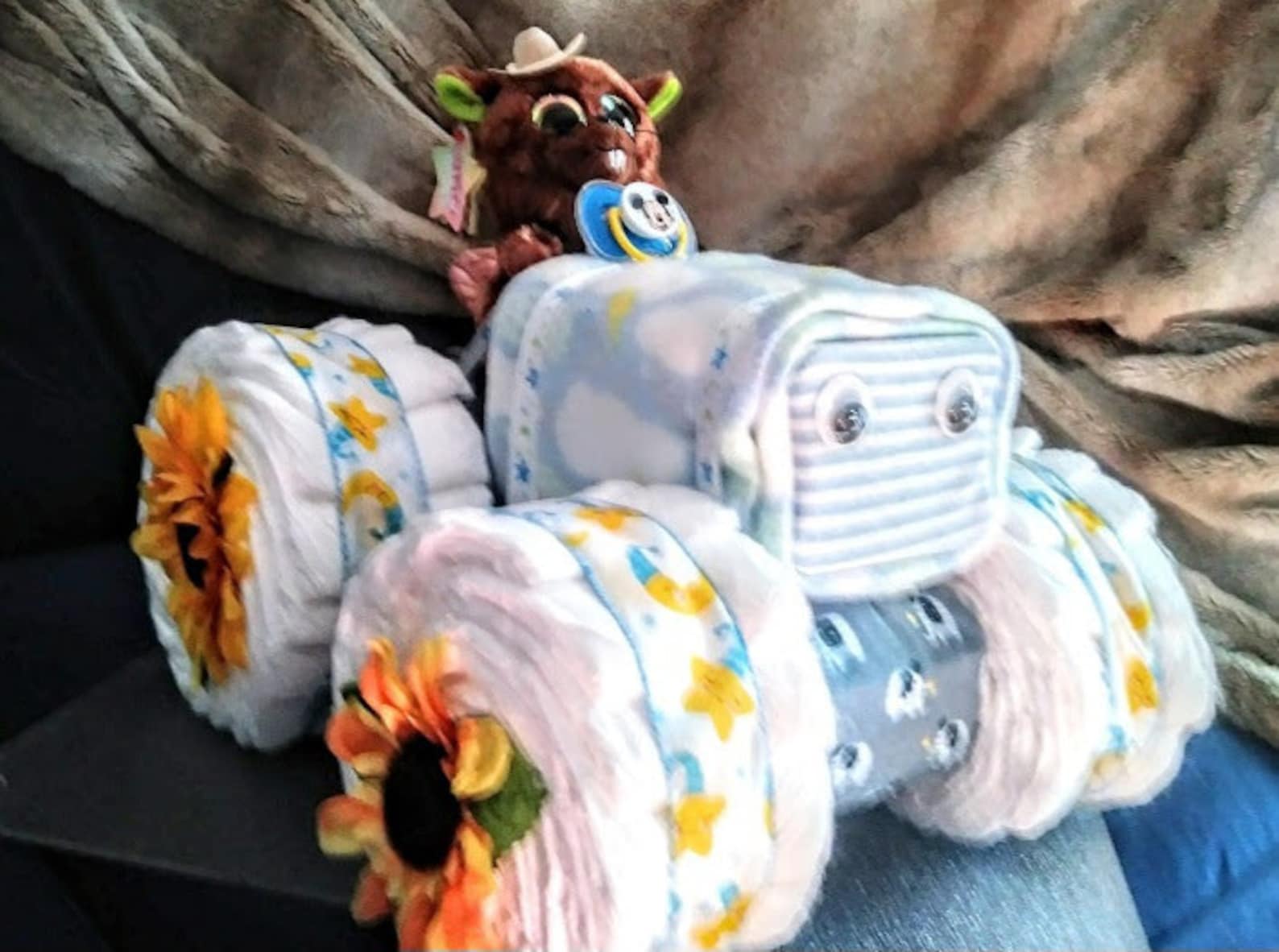 Tractor Diaper Cake - Etsy
