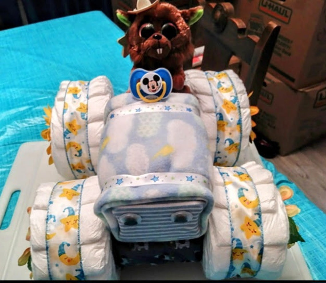 Tractor Diaper Cake - Etsy