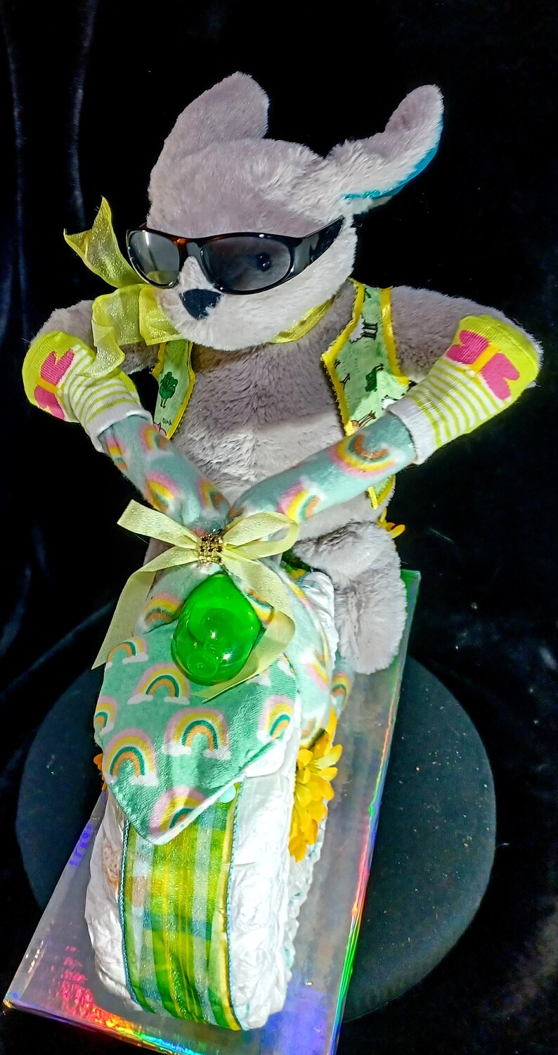 Bunny Motorcycle Diaper Cake - Etsy