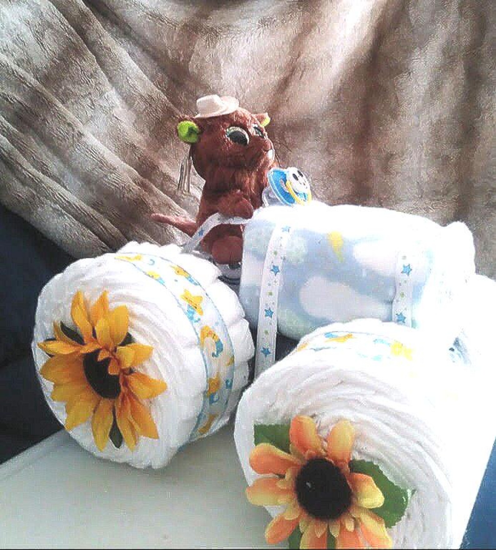 Tractor Diaper Cake - Etsy