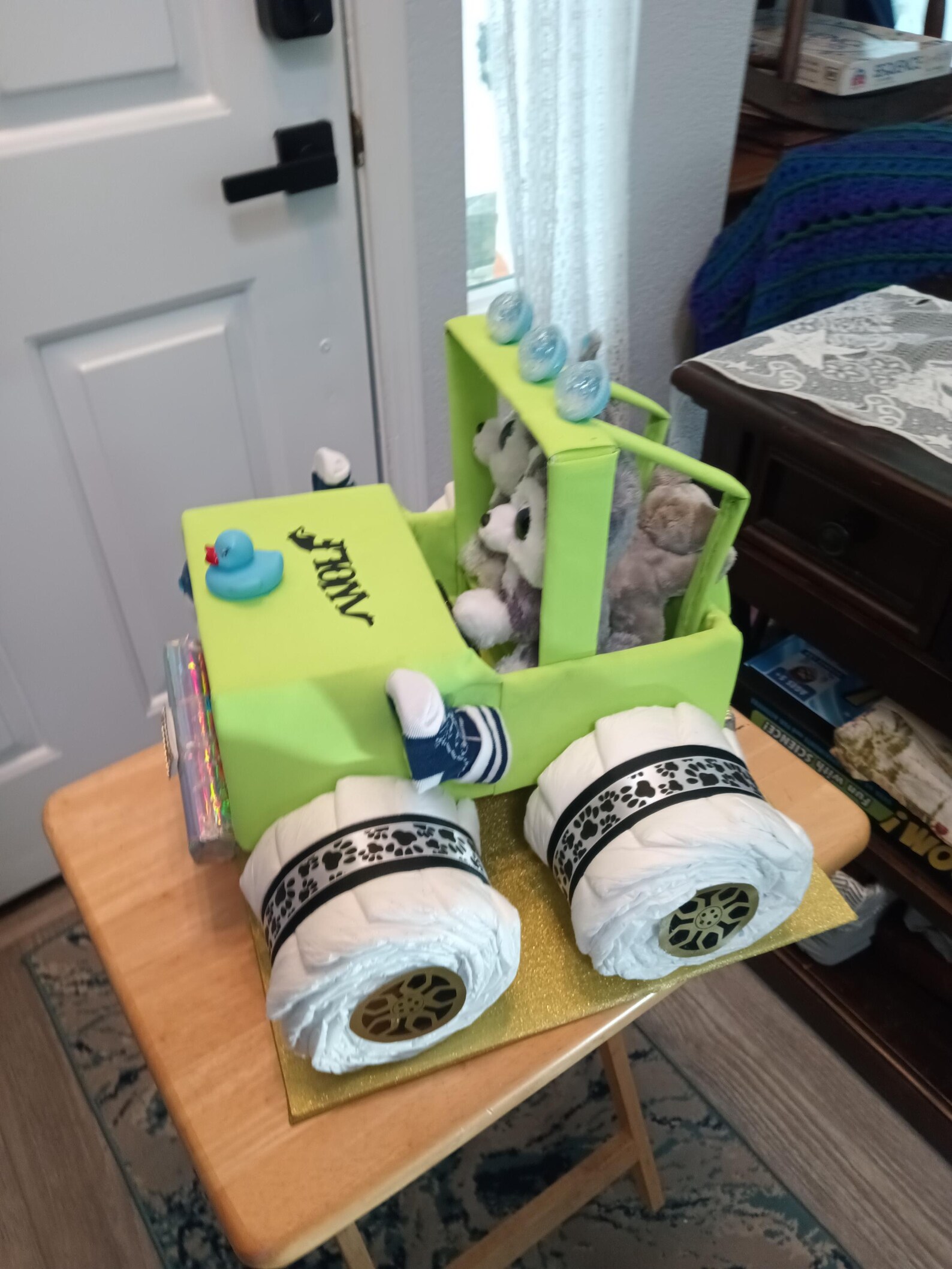 JEEP Diaper Cake in Neon Colors - Etsy