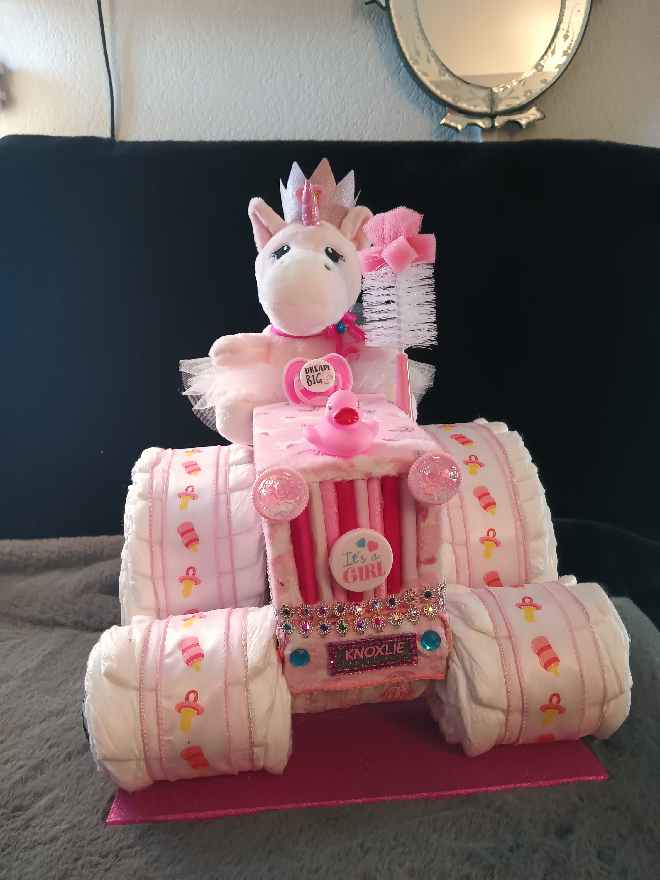 Tractor Diaper Cake - Etsy