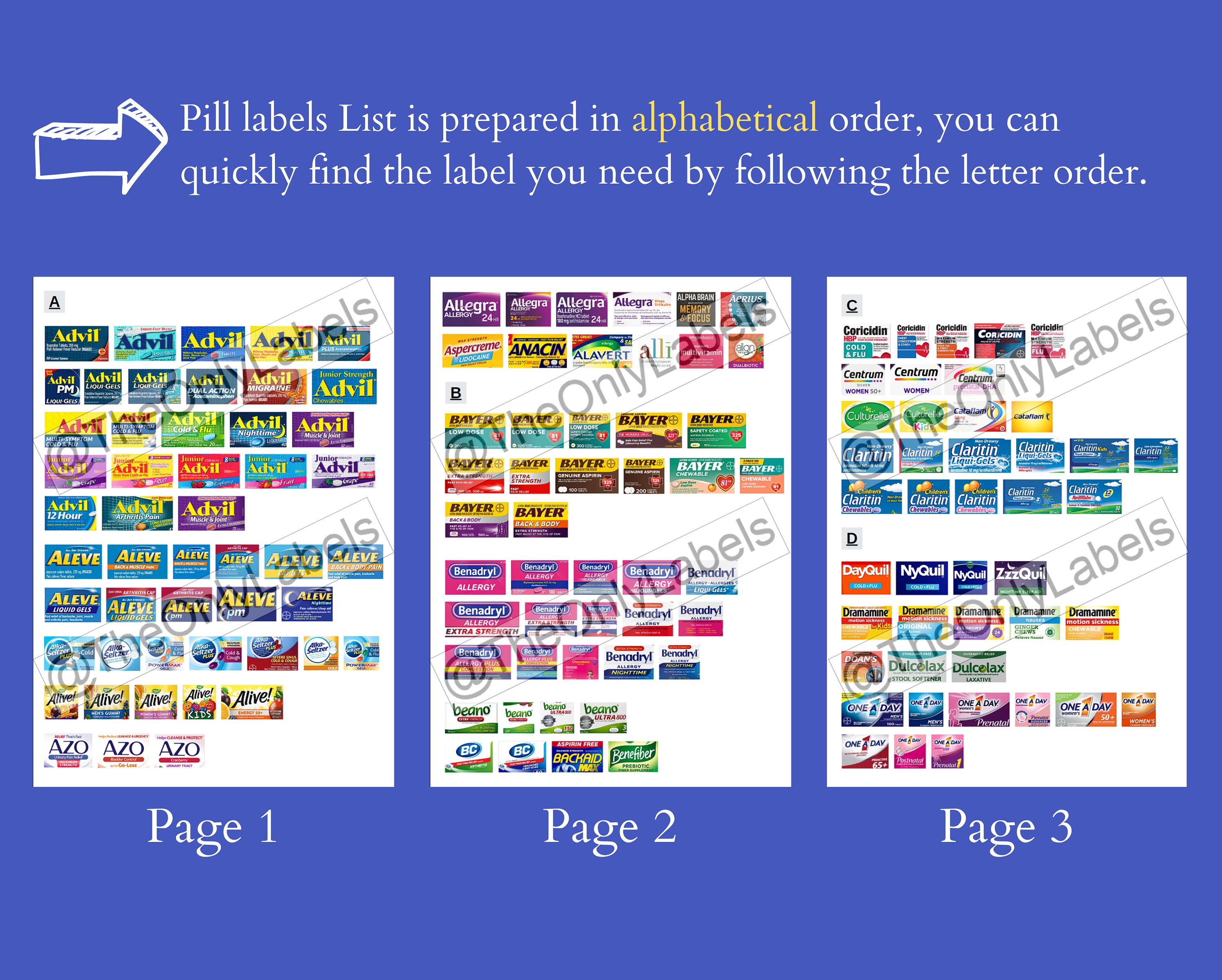 Ultimate Pocket Pharmacy Labels Printable Pill Case Labels - Etsy