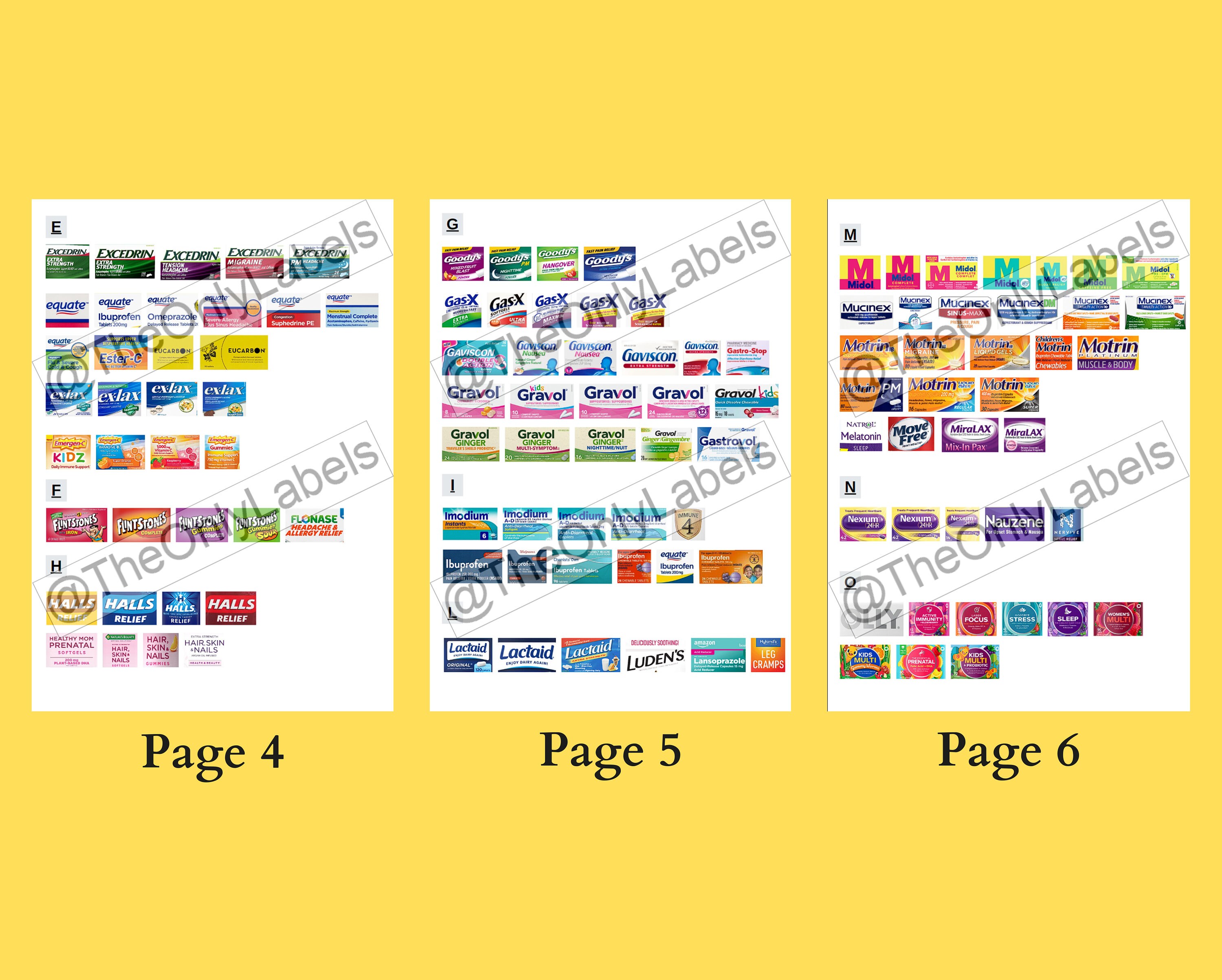 Australian Pocket Pharmacy Labels, Printable Pill Case Labels, Over 400 ...