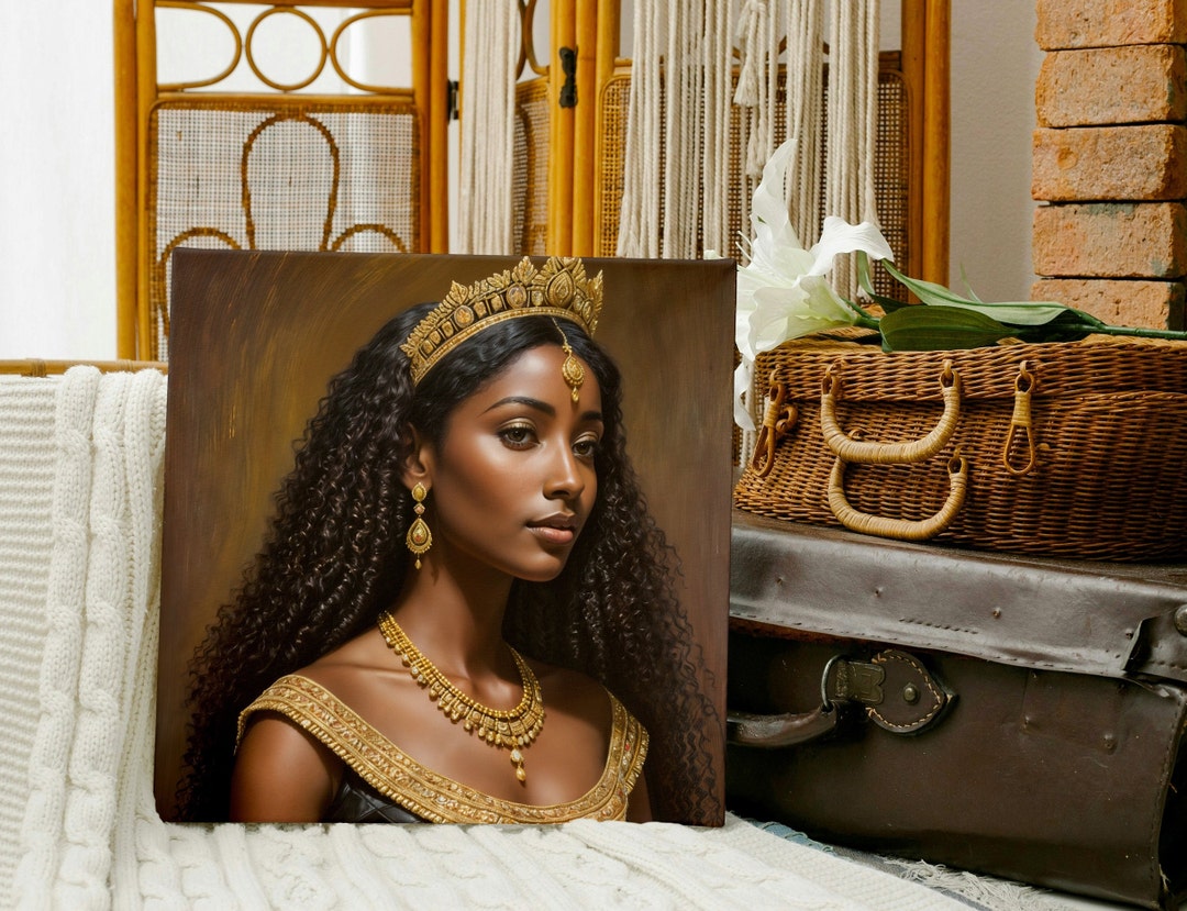 Black Woman Queen in Crown PNG, African American Royalty Art, Melanin ...