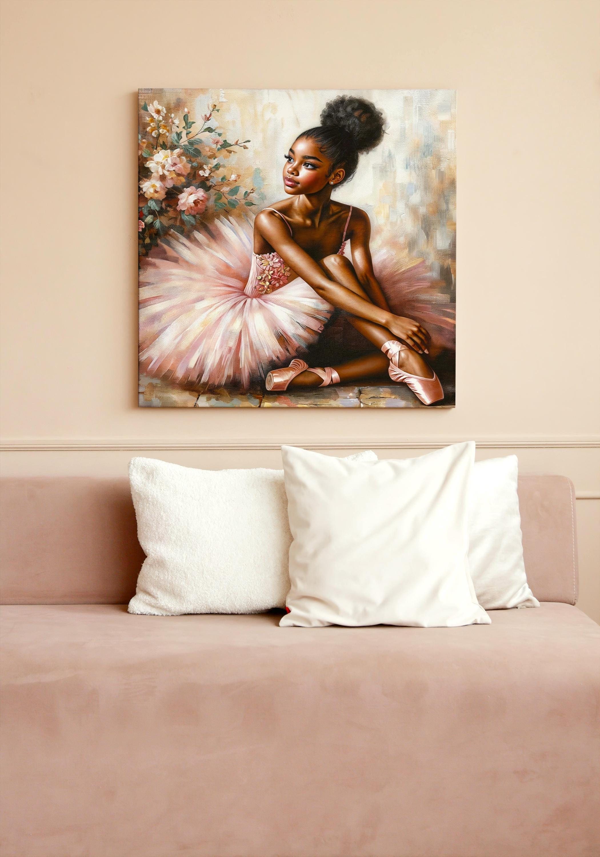 African American Ballerina Painting, Ballet Portrait Digital, Black ...