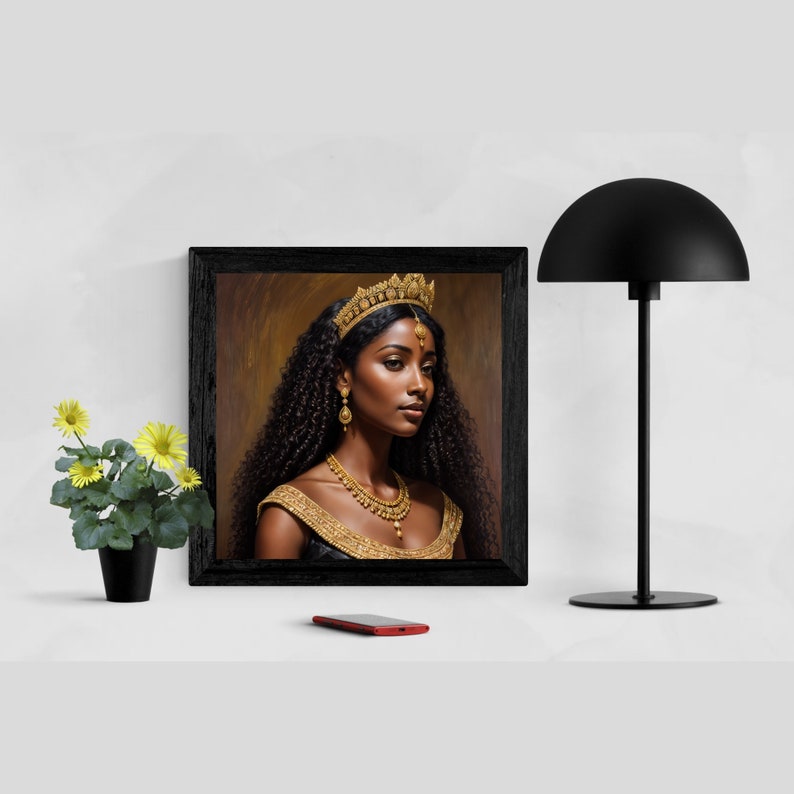 Black Woman Queen in Crown PNG, African American Royalty Art, Melanin ...