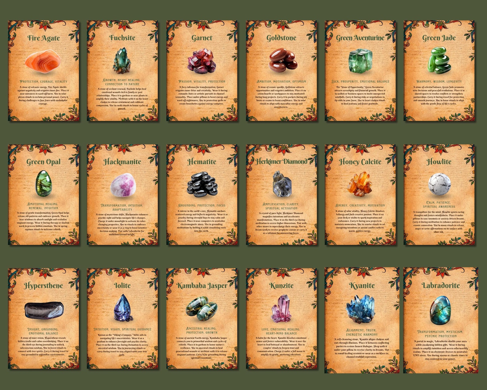 101 Witch’s Crystal Cards • Magical Properties & Spellwork Guide ...