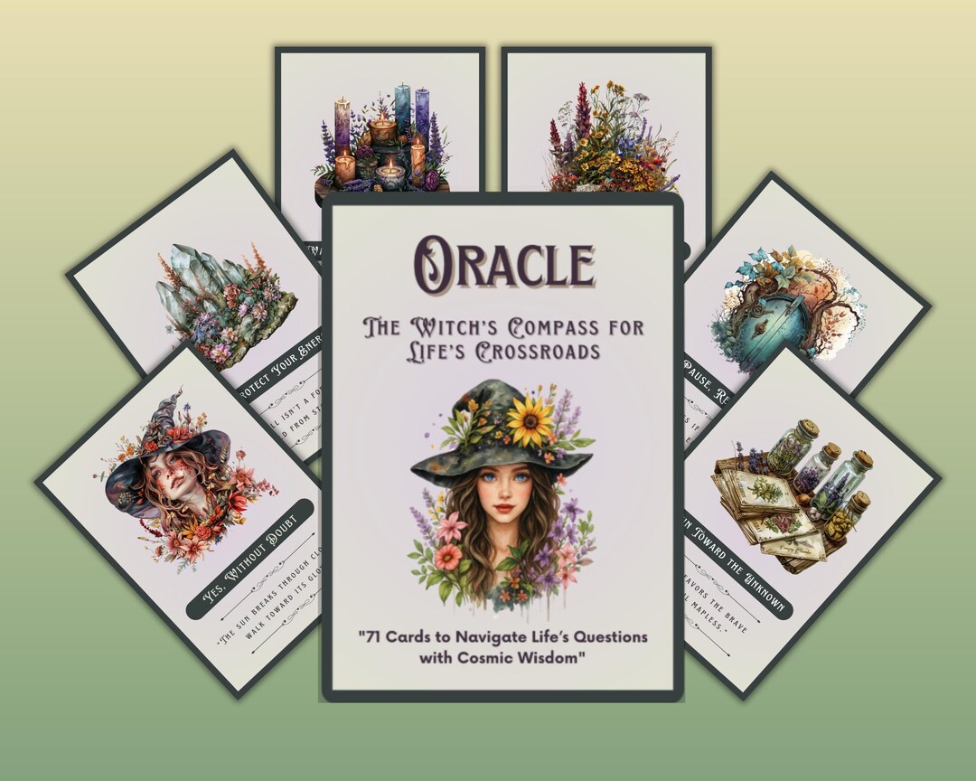 Oracle Card Deck: Clarity in the Crossroads. 71 Printable Witch’s ...