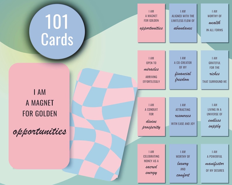 I AM Affirmation Cards (101 Powerful Mantras) + FREE Manifestation ...
