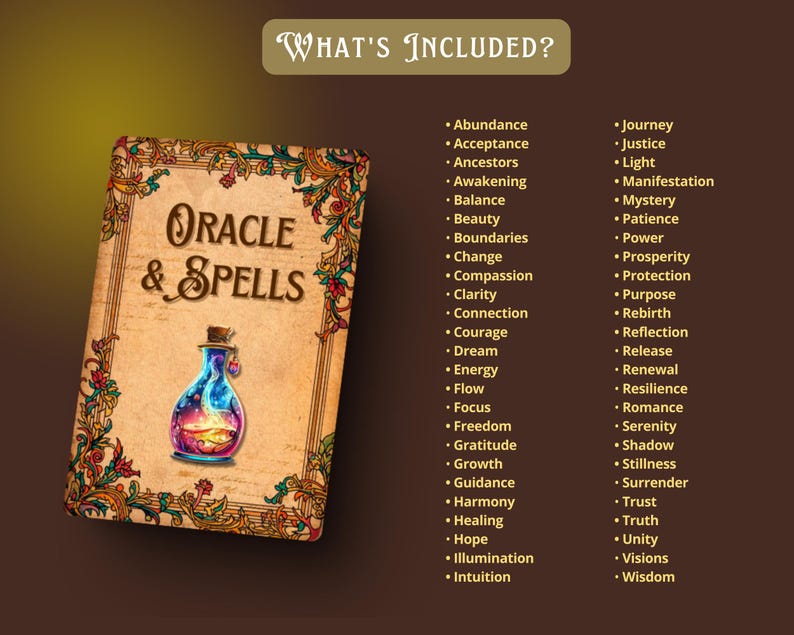 50 Oracle Cards With Spells & Rituals | Self-discovery, Shadow Work ...