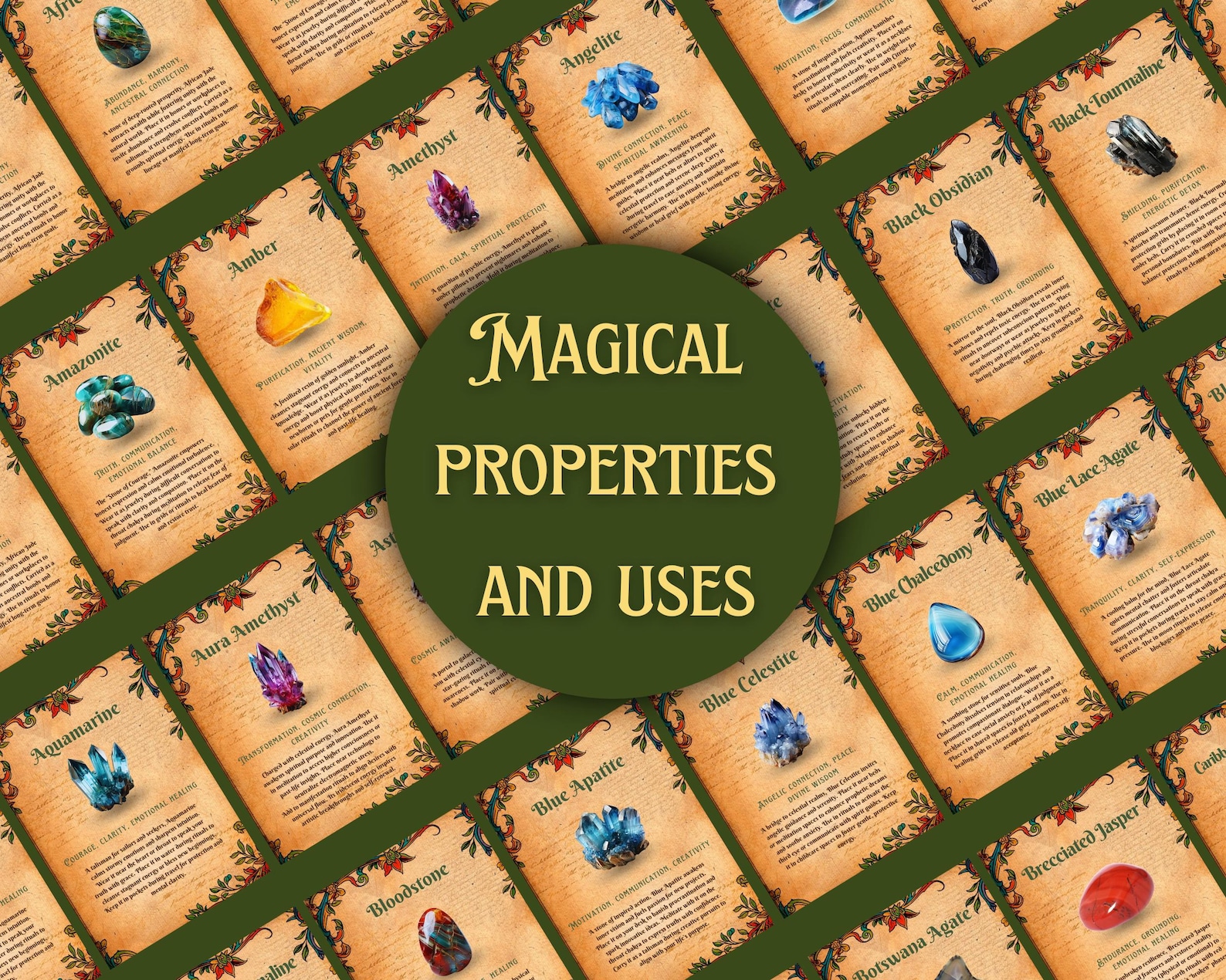 101 Witch’s Crystal Cards • Magical Properties & Spellwork Guide ...