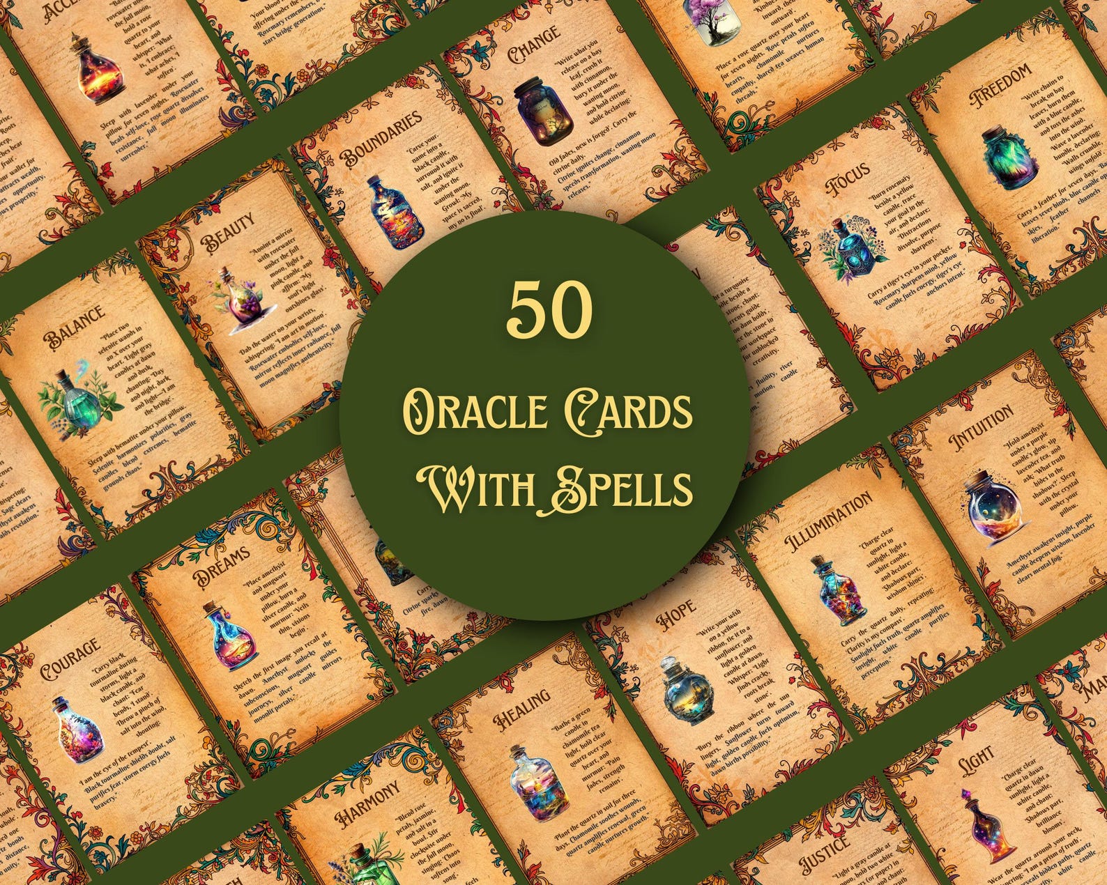 50 Oracle Cards With Spells & Rituals | Self-discovery, Shadow Work ...