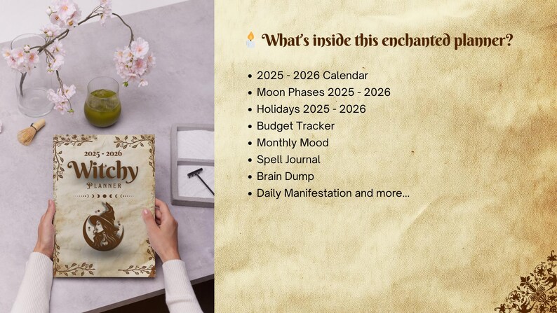 Witches Planner 2025 - 2026 • Tarot Diary • Spell Planner • Lunar ...