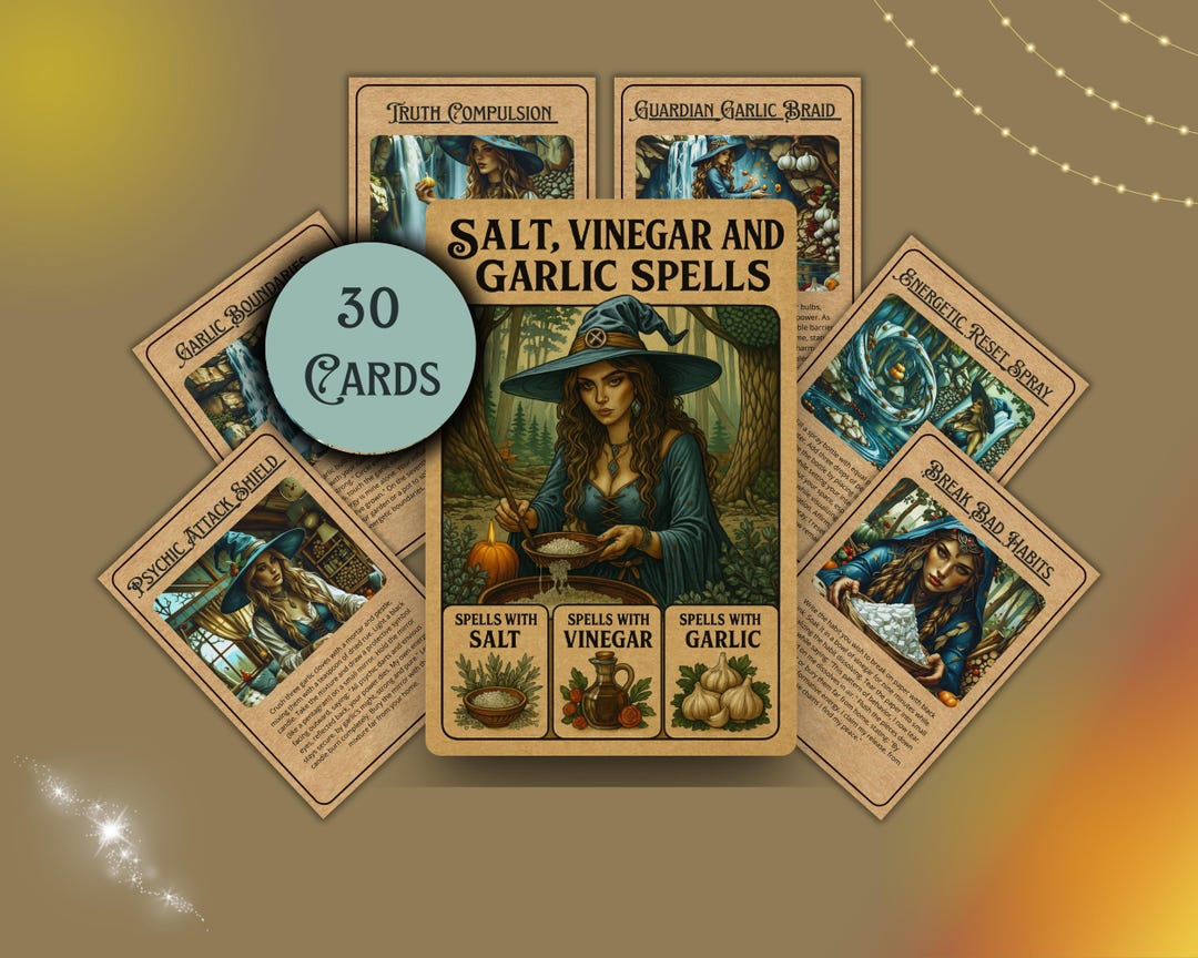The Witch’s Larder: Magick With Salt, Vinegar & Garlic • 30 Printable ...
