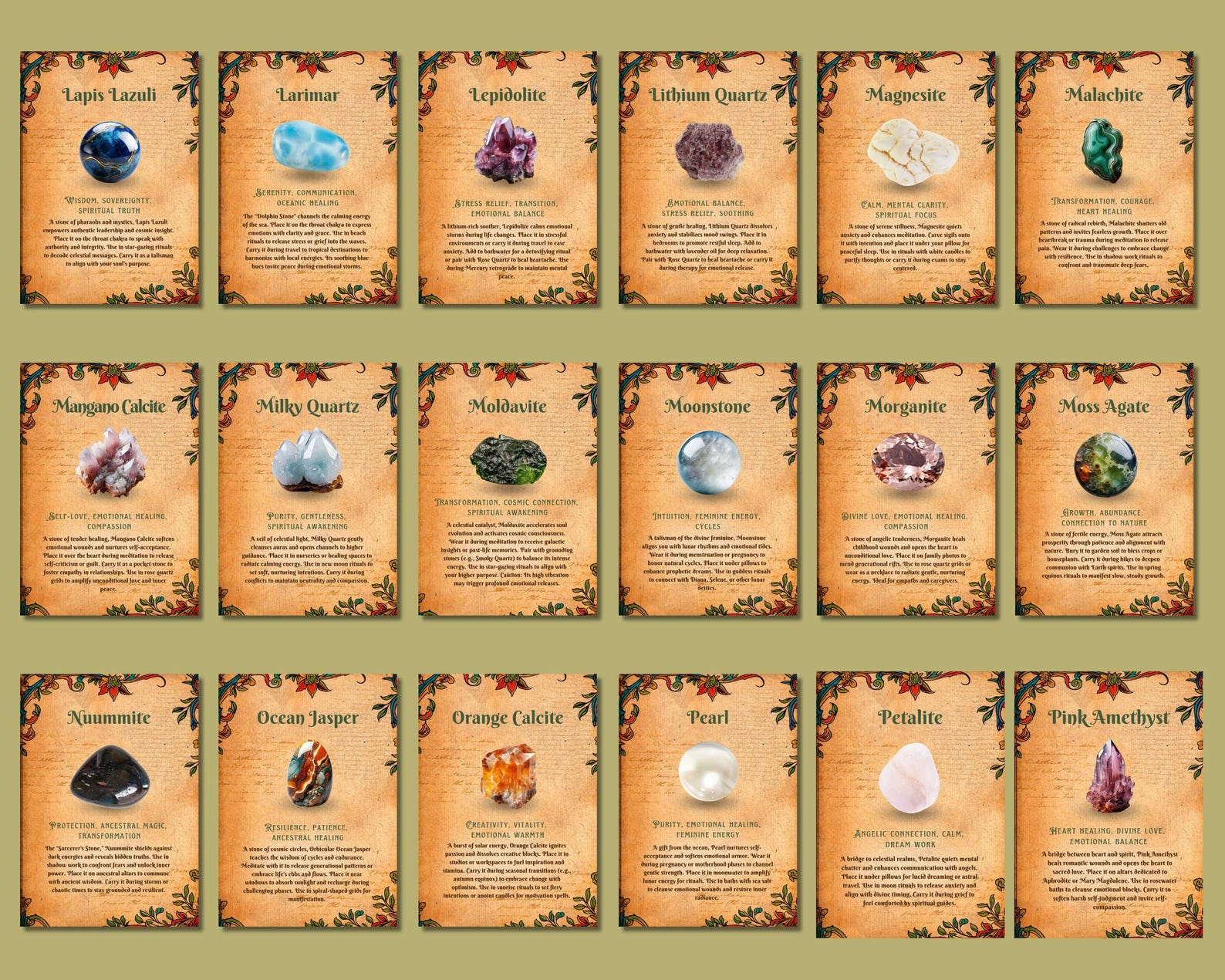 101 Witch’s Crystal Cards • Magical Properties & Spellwork Guide ...