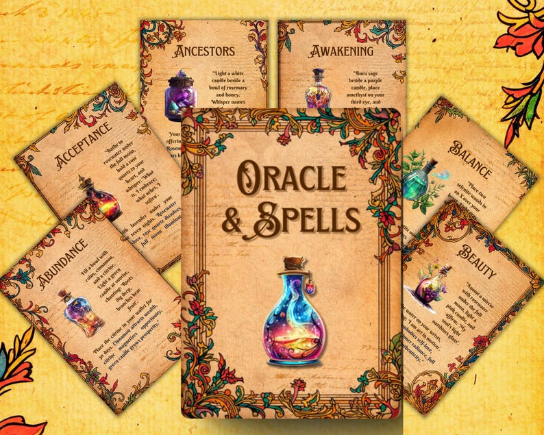 50 Oracle Cards With Spells & Rituals | Self-discovery, Shadow Work ...
