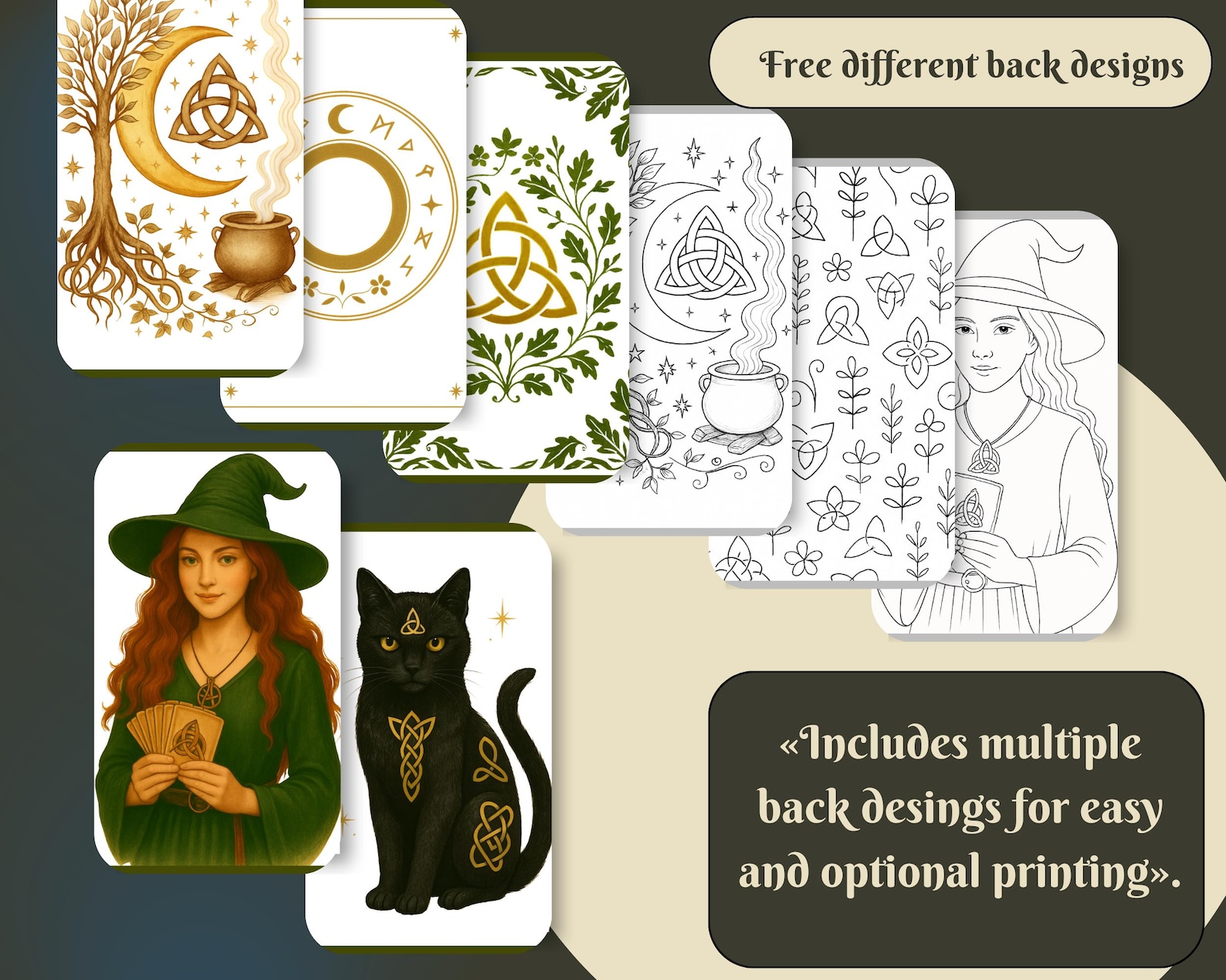 Celtic Spell Cards: 77 Daily Magic Spells + Witchcraft Planner ...